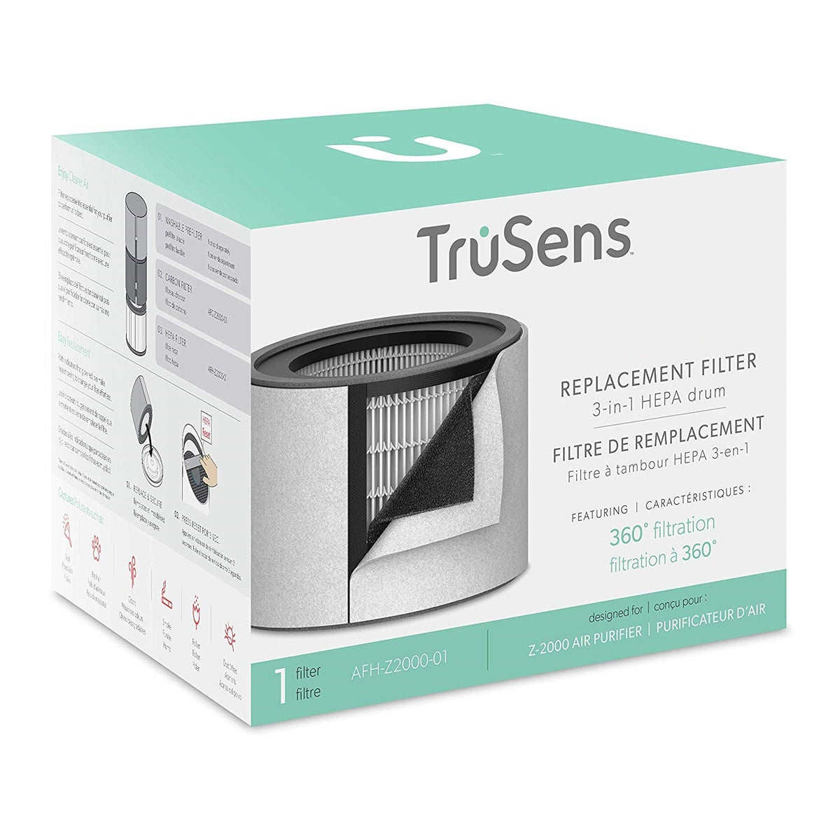 TruSens Z2000/Z2500 3-in-1 HEPA Filter + Activated Carbon Layer + Pre ...